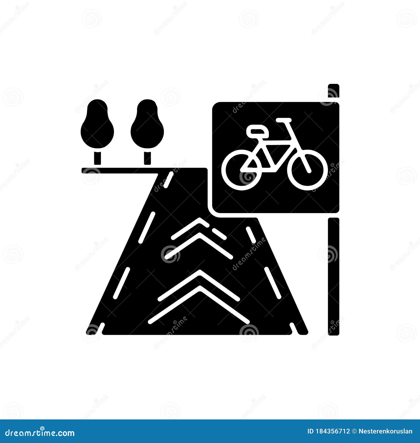 Bicycle Lane Black Glyph Icon Stock Vector - Illustration of logotype ... Bicycle Lane Black Glyph Icon Stock Vector - Illustration of logotype ...