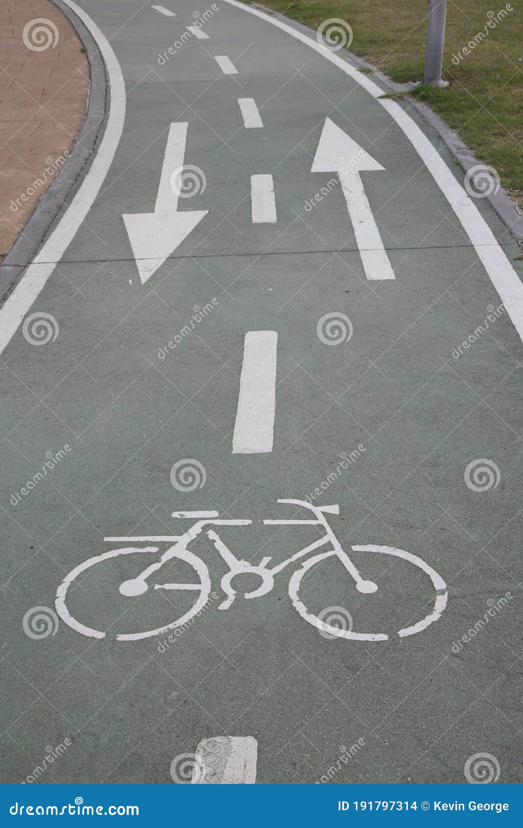 Bicycle Lane Curve stock photo. Image of path, cycle - 191797314