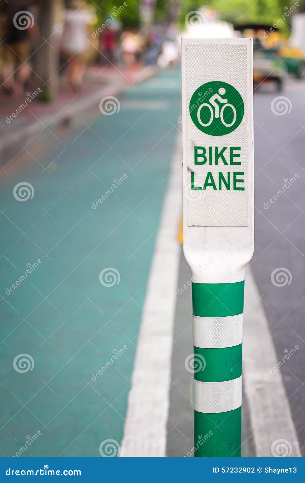 Bicycle lane road sign stock photo. Image of path, bike - 57232902
