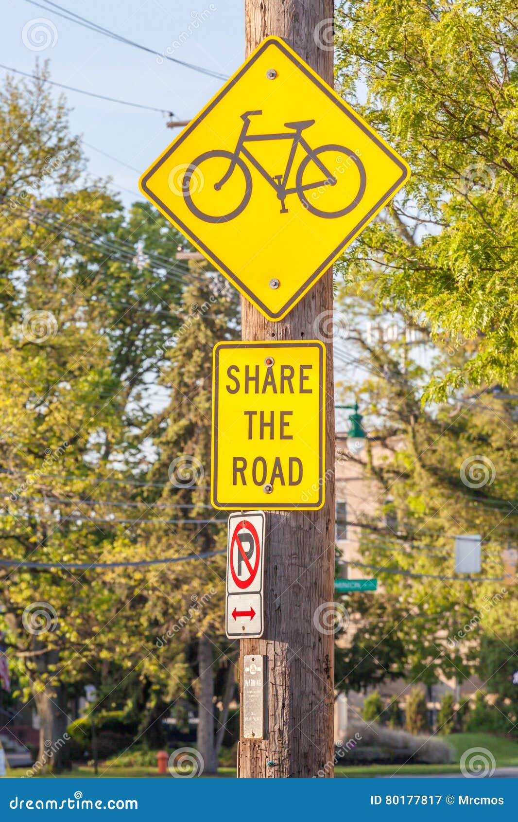Bicycle Lane Sign on Side Walk for Road Safe Warning. Stock Image ...