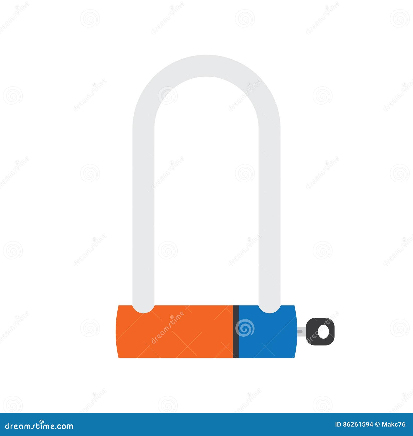 Bicycle lock icon stock vector. Illustration of isolated - 86261594