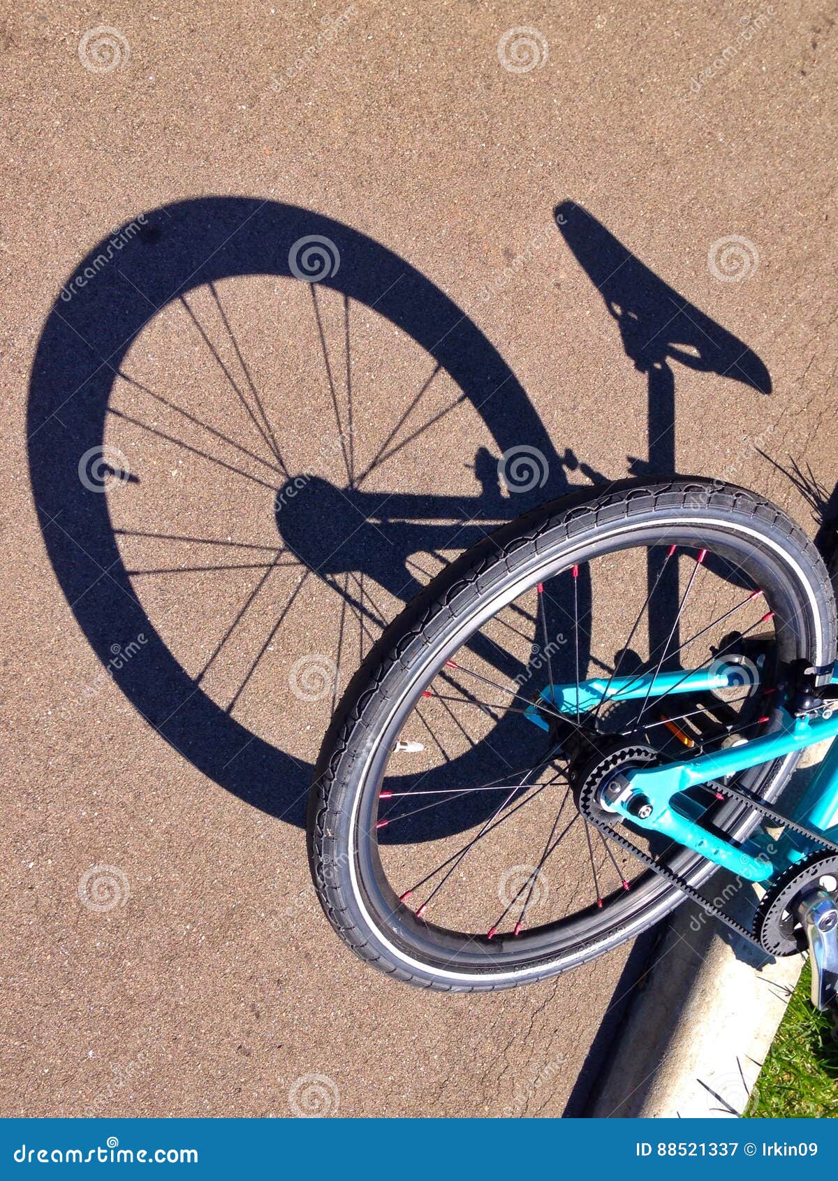 Bicycle Lying Down on Ashpalt Stock Image - Image of bike, wheel: 88521337
