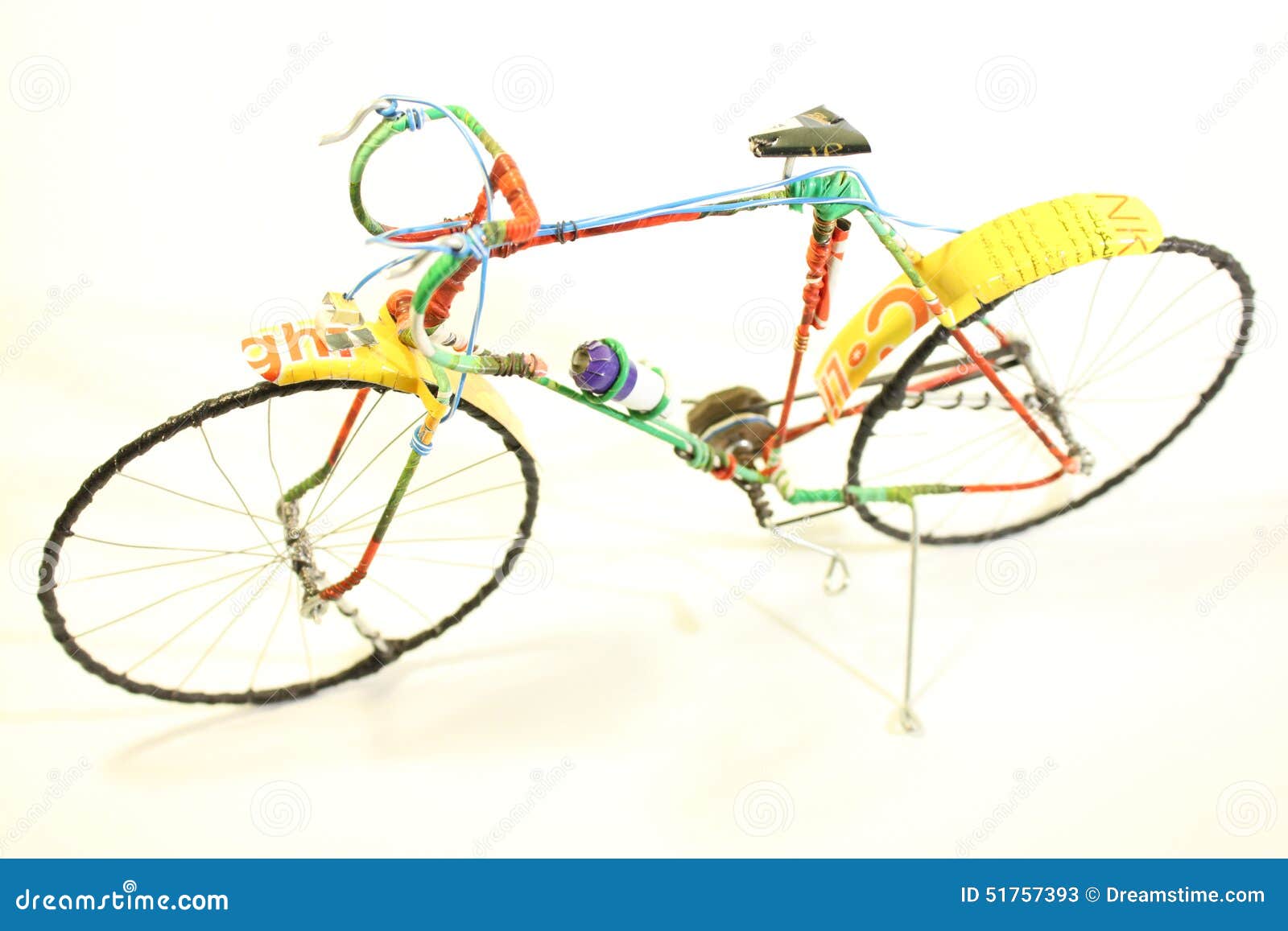 Bicycle Made of Recycled Materials Editorial Stock Photo - Image of ...