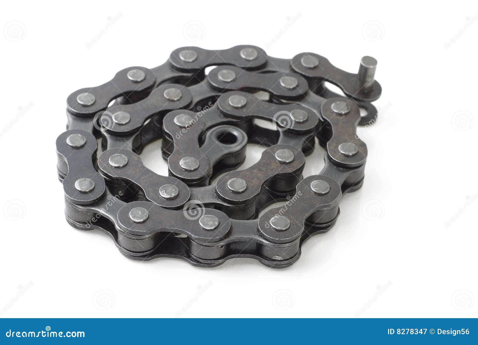 Bicycle metal link chain stock image. Image of chain, spiral - 8278347