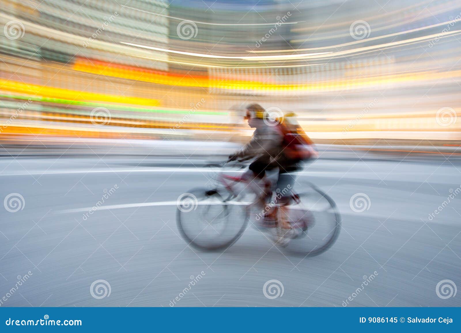 Bicycle in motion blur stock image. Image of motion, exposure - 9086145