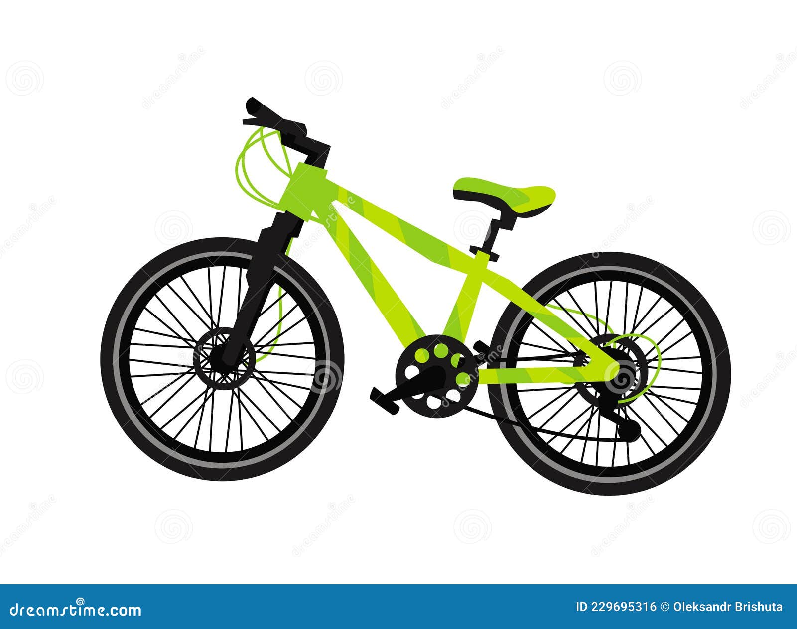 Bicycle. MTB. Graphic Drawing of a Mountain Bike Stock Vector ...