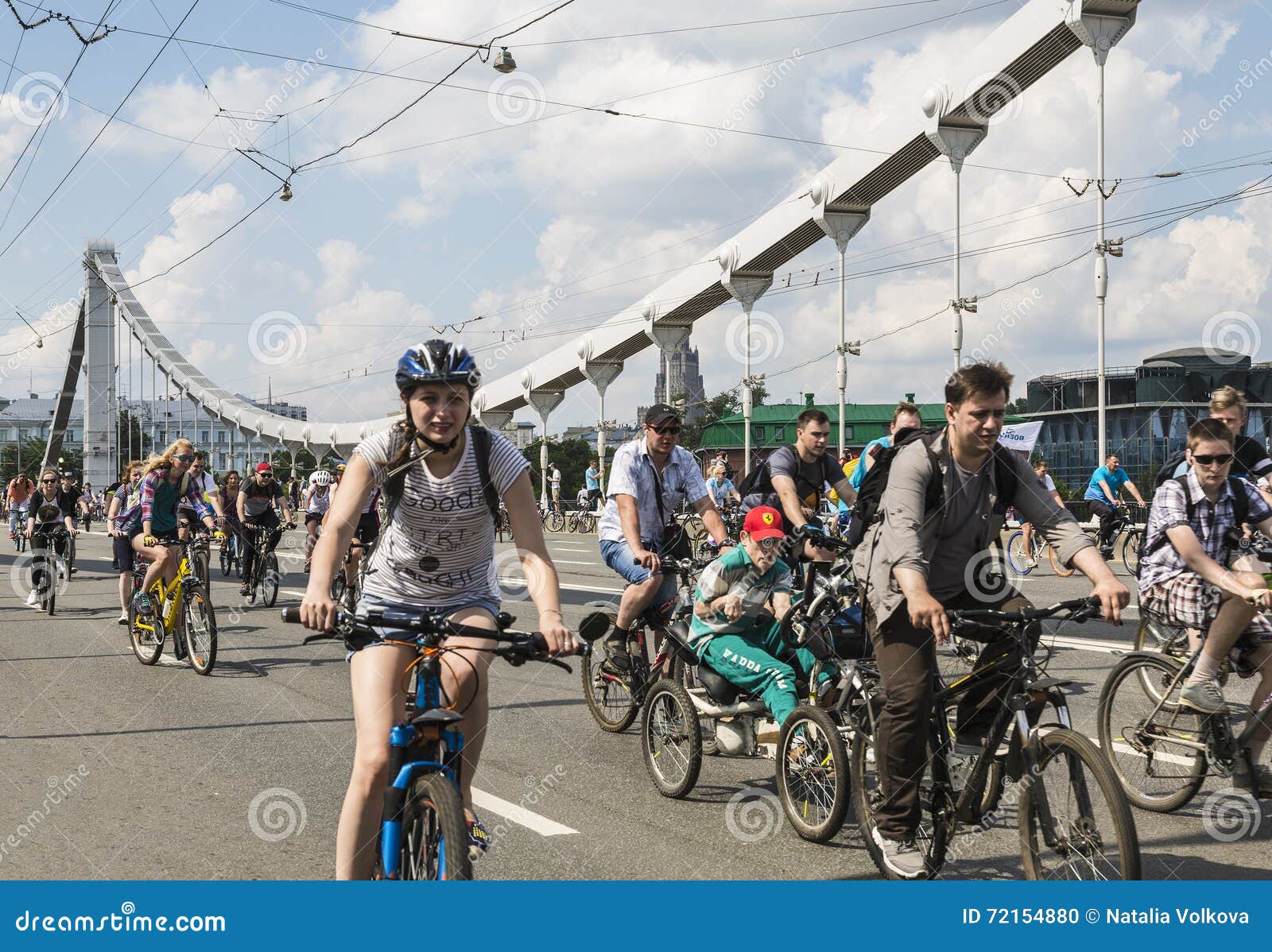 Bicycle Parade in Moscow in Support of the Cycling Infrastructure ...
