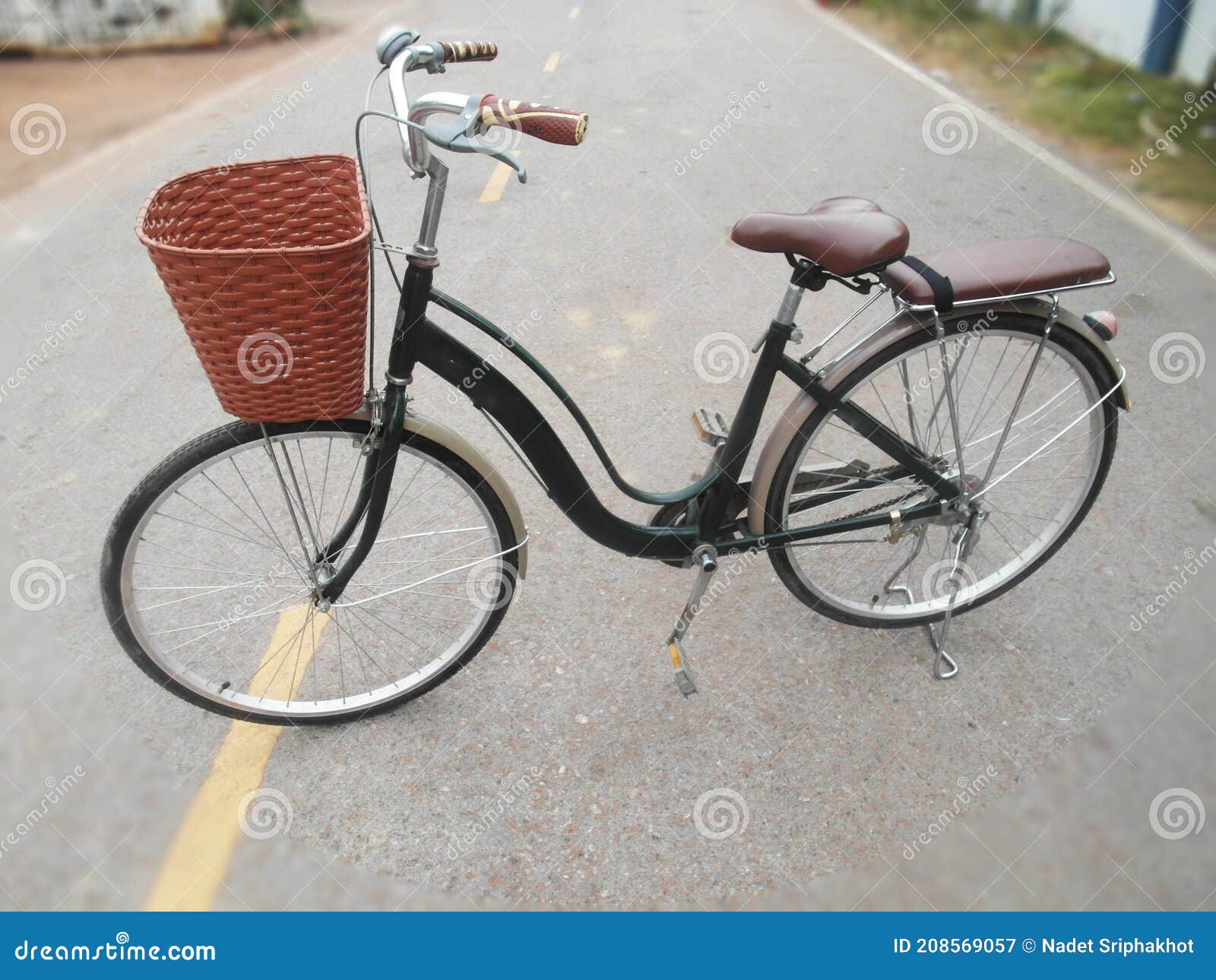 Bike stock image. Image of antique, frame, cycle, tarmac - 208569057