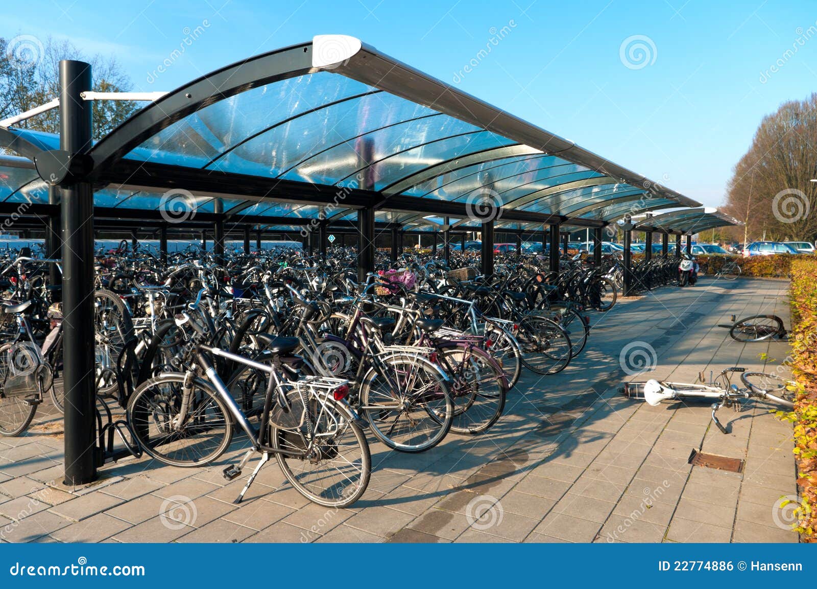 Bicycle parking stock photo. Image of colorful, dutch - 22774886