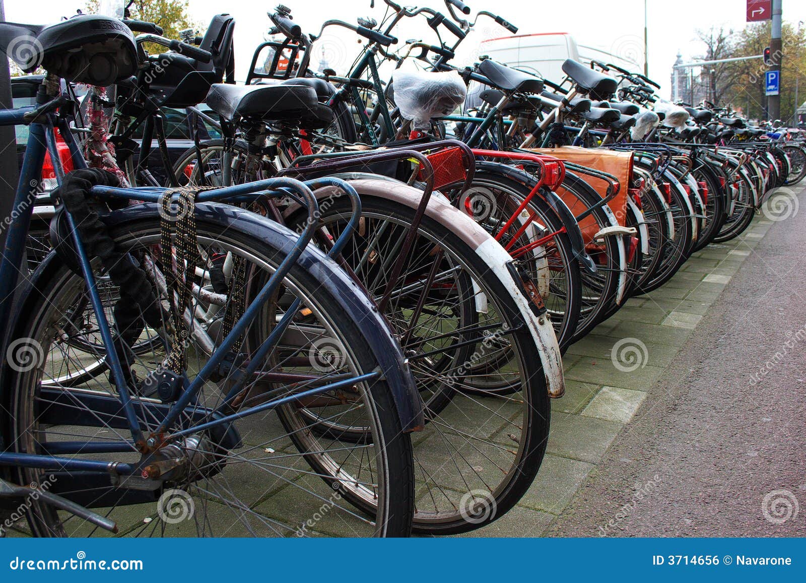 Bicycle parking stock photo. Image of parked, transportation - 3714656