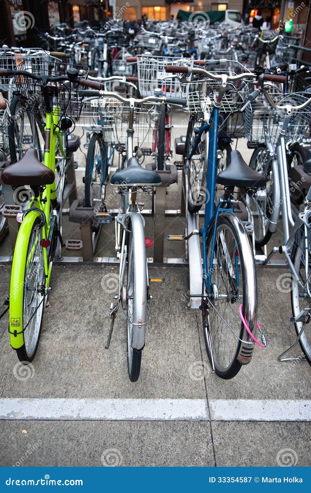 Bicycle parking stock image. Image of japan, nature, carbon - 33354587