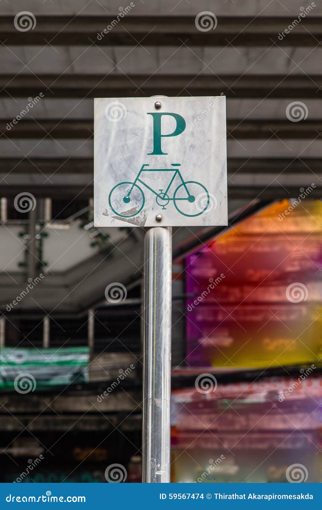 Bicycle parking sign stock photo. Image of asian, glass - 59567474