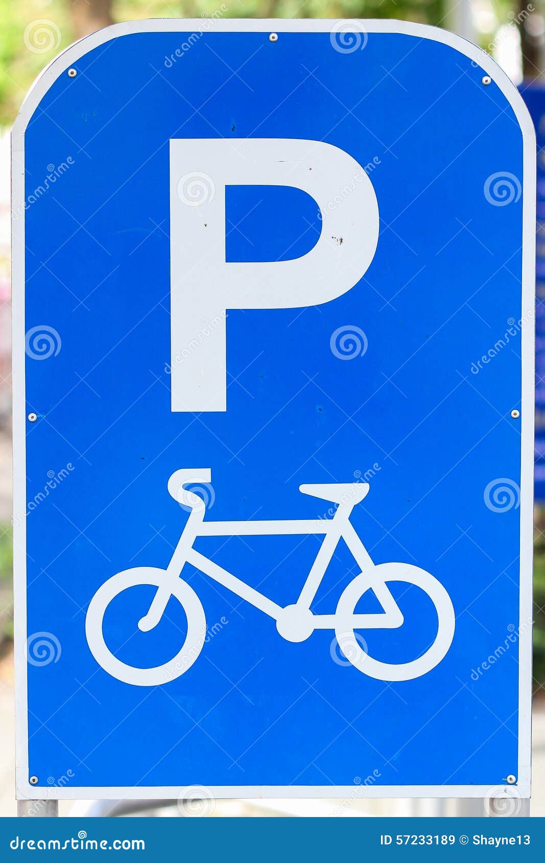 Bicycle parking sign stock image. Image of cycle, vehicle - 57233189