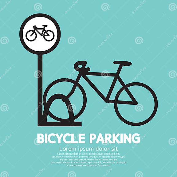 Bicycle Parking Sign stock vector. Illustration of park - 41943934