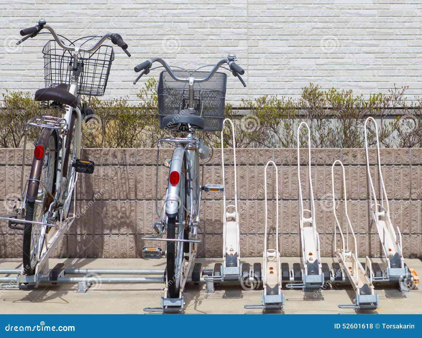Bicycle parking space stock photo. Image of group, living - 52601618