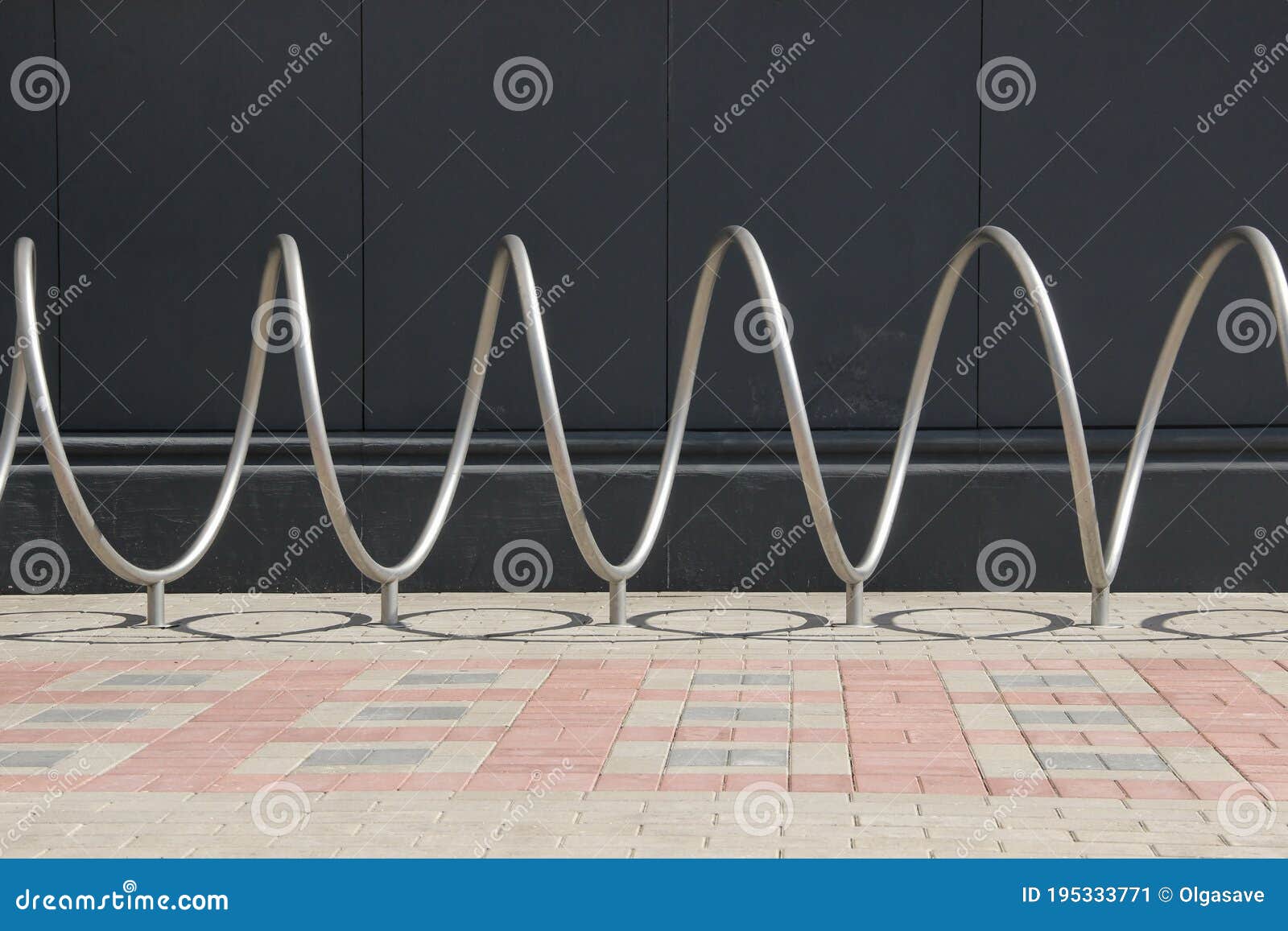 Bicycle Parking Stand. Spiral Bicycle Parking Rack Stock Image - Image ...