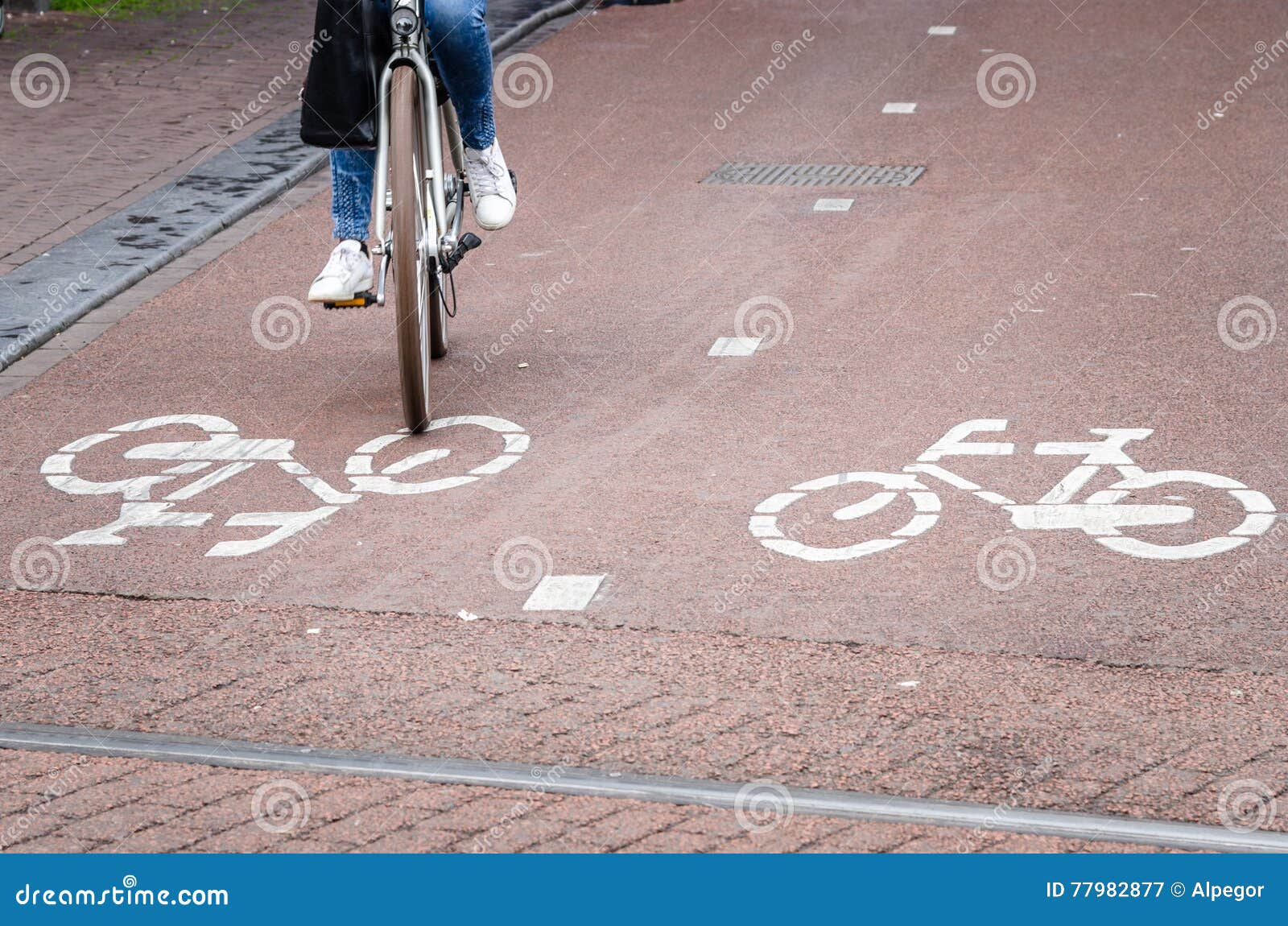 Bicycle Path stock image. Image of recreation, centre - 77982877