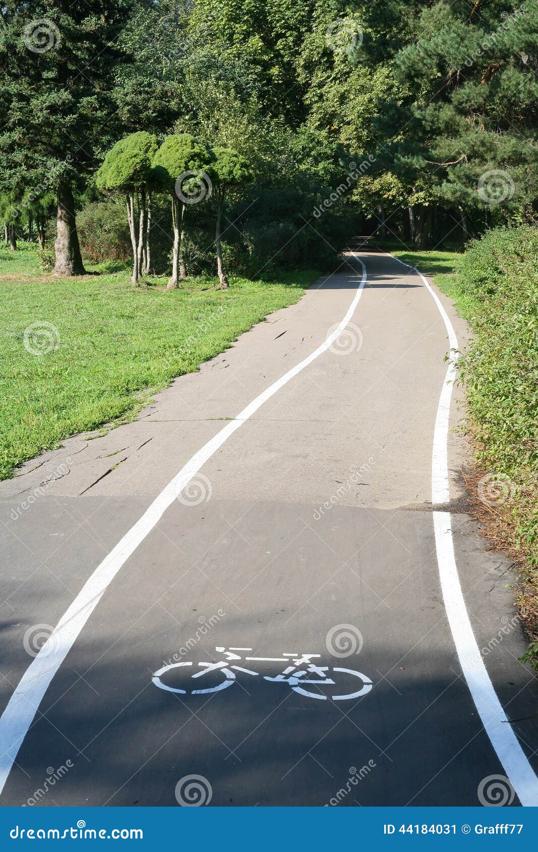 Bicycle path stock image. Image of pavement, markings - 44184031