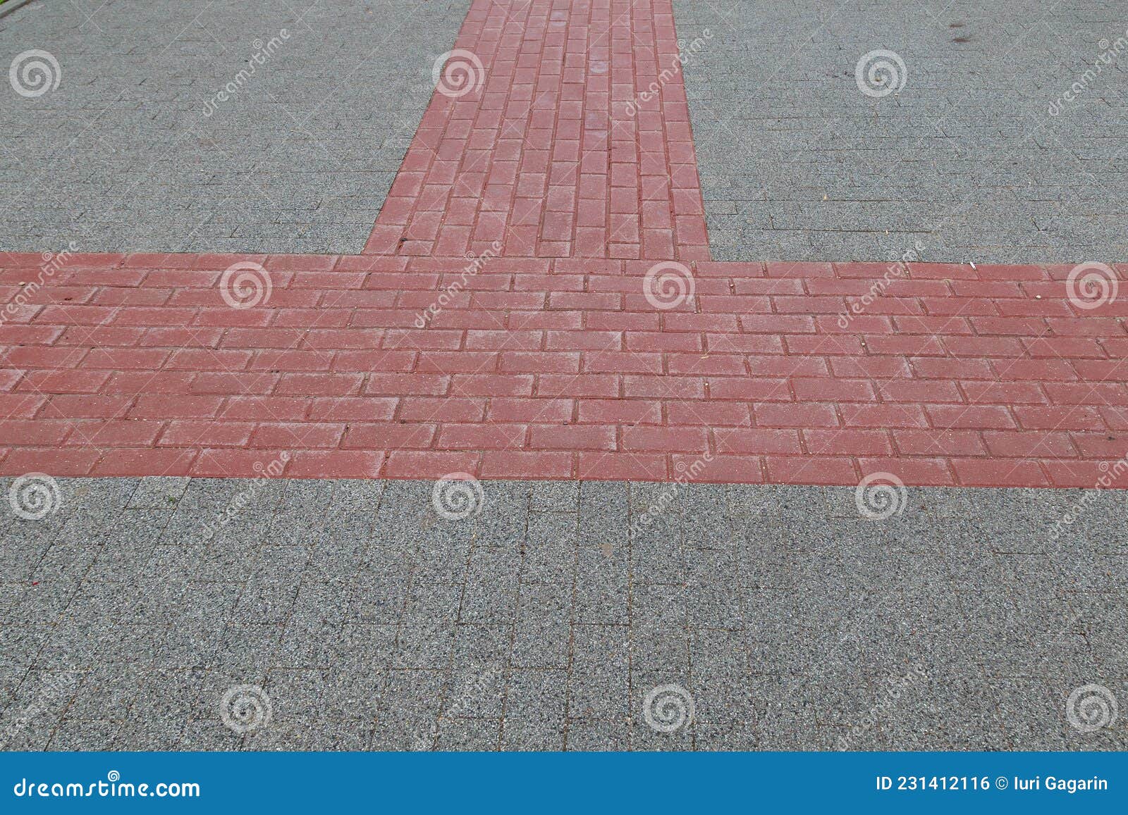 Bicycle Path from Paving Slabs. Background with Copy Space for Text ...