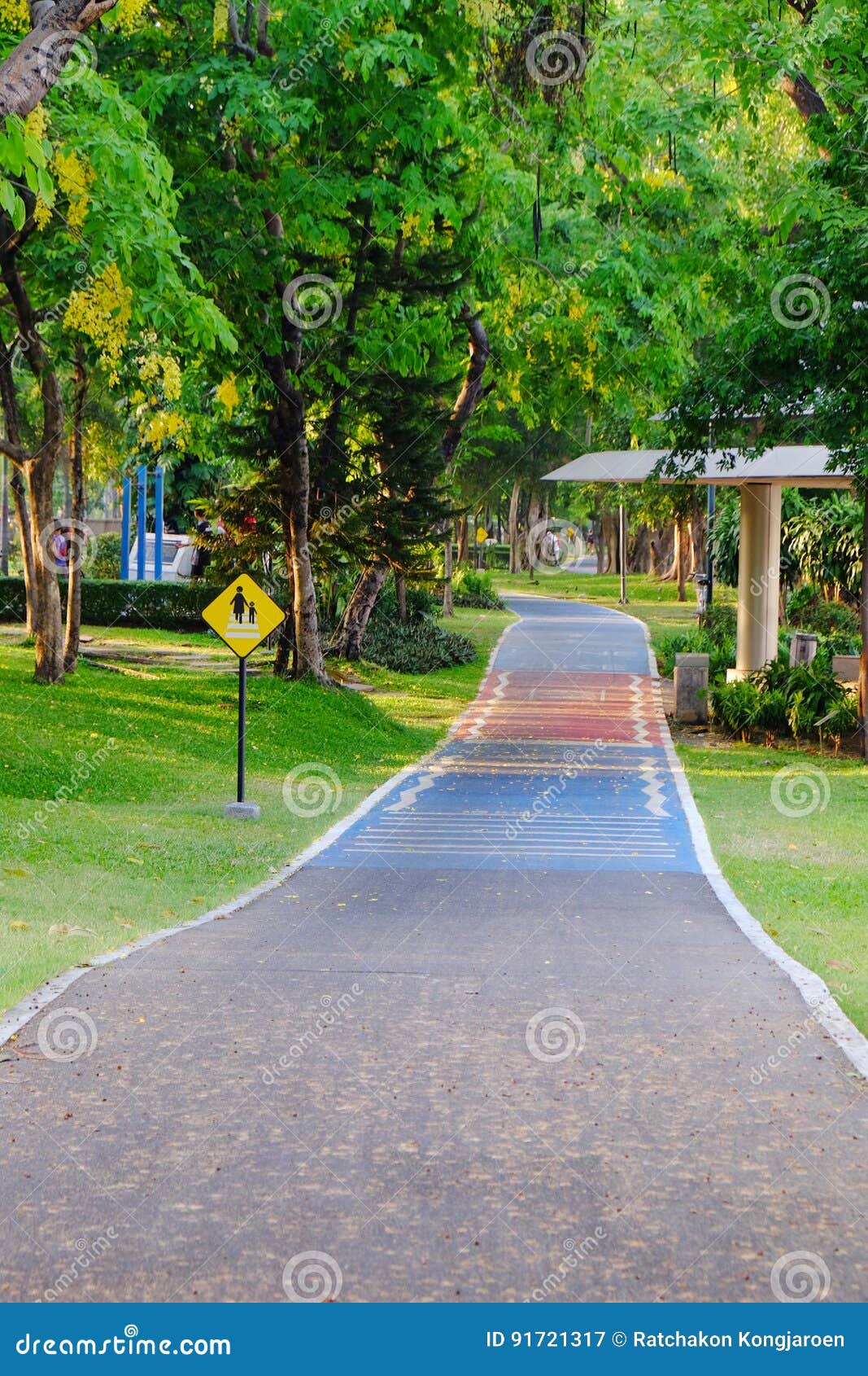 Bicycle Path in Public Park Stock Image - Image of cycleway, ride: 91721317