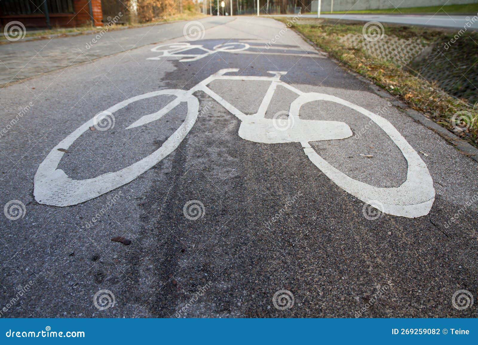 Bicycle path symbol stock photo. Image of walkway, lane - 269259082