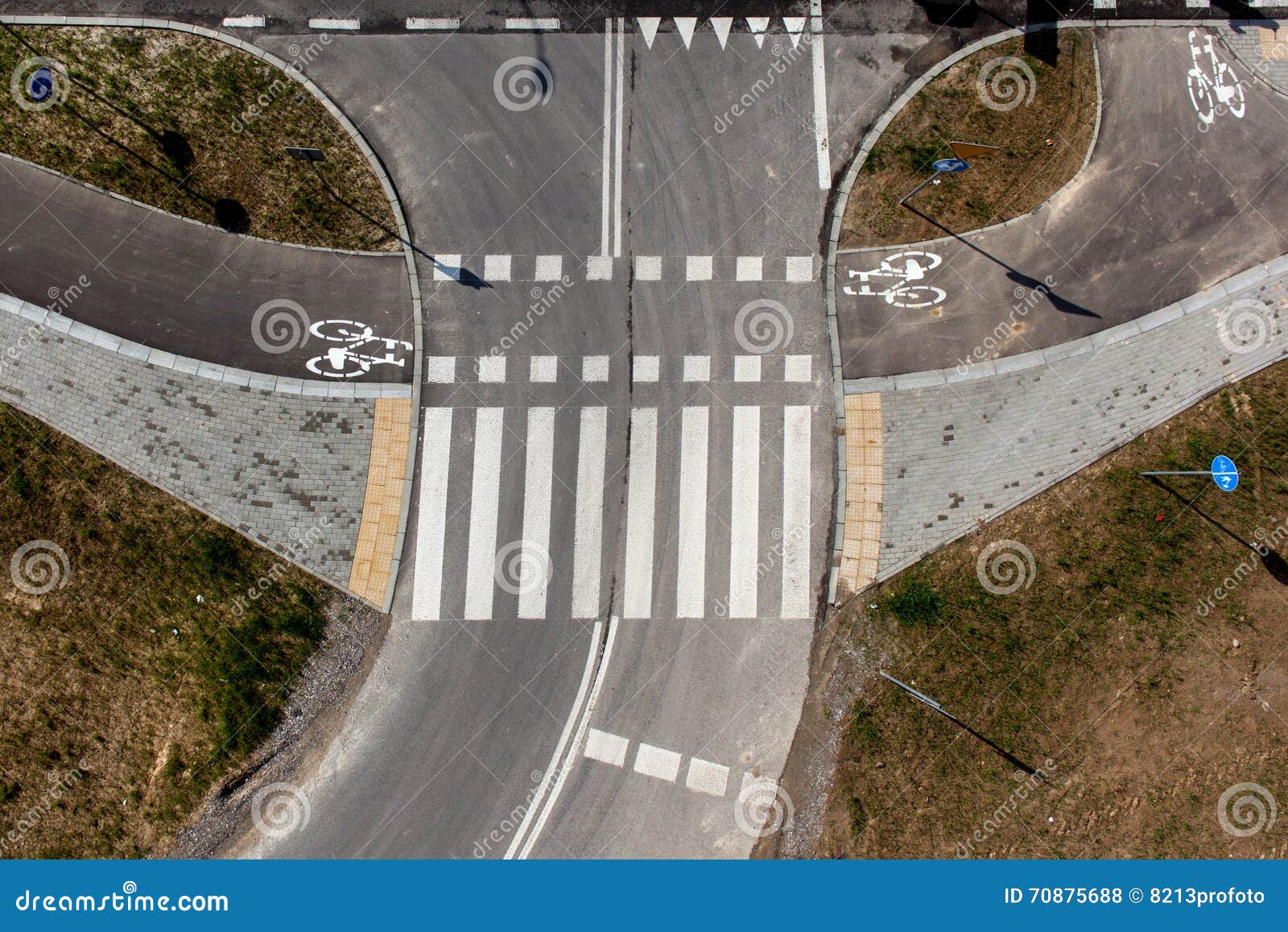 Bicycle Path Top View, Bicycle Road Stock Photo - Image of pathway ...