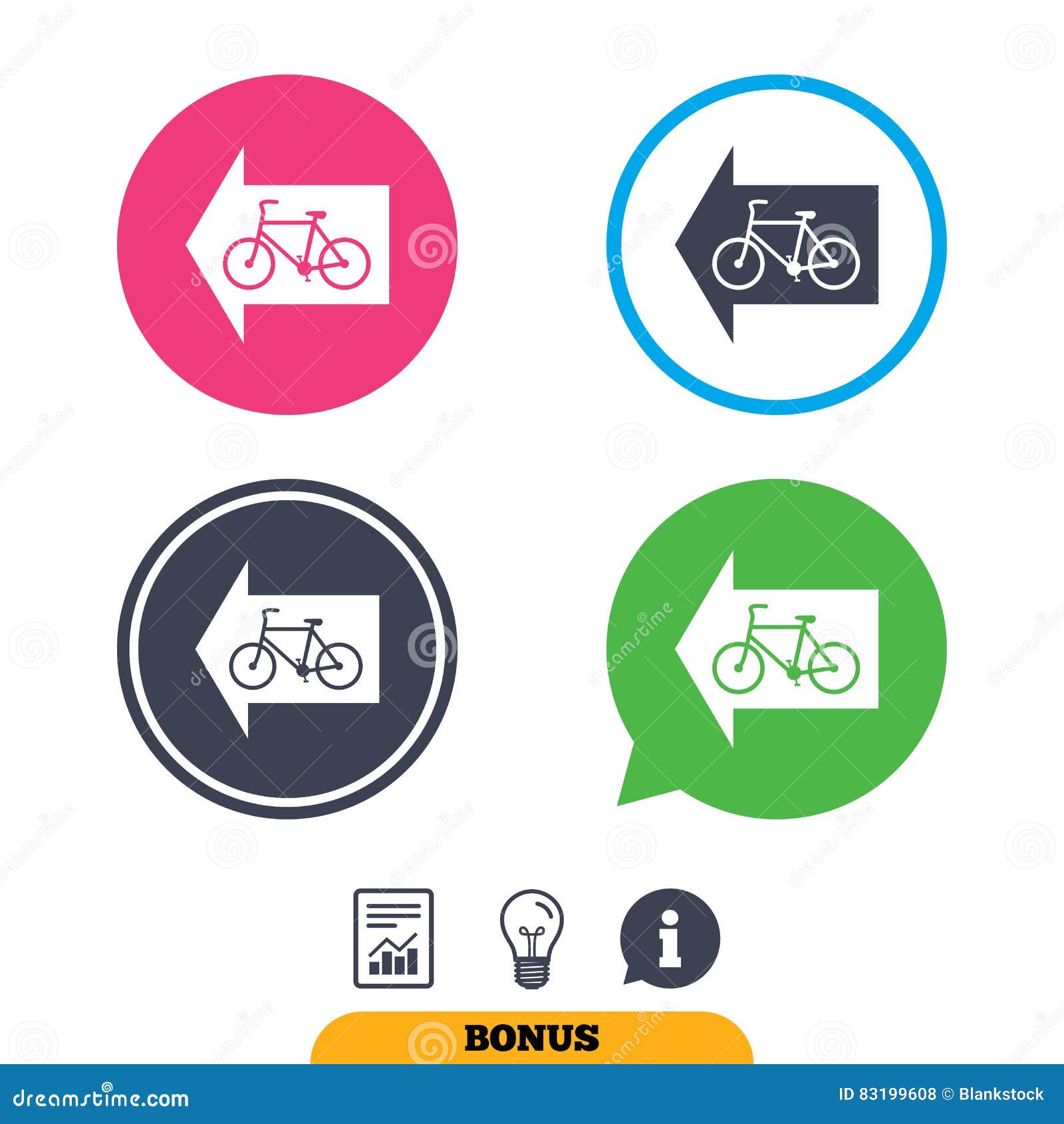 Bicycle Path Trail Sign Icon. Cycle Path Stock Vector - Illustration of ...