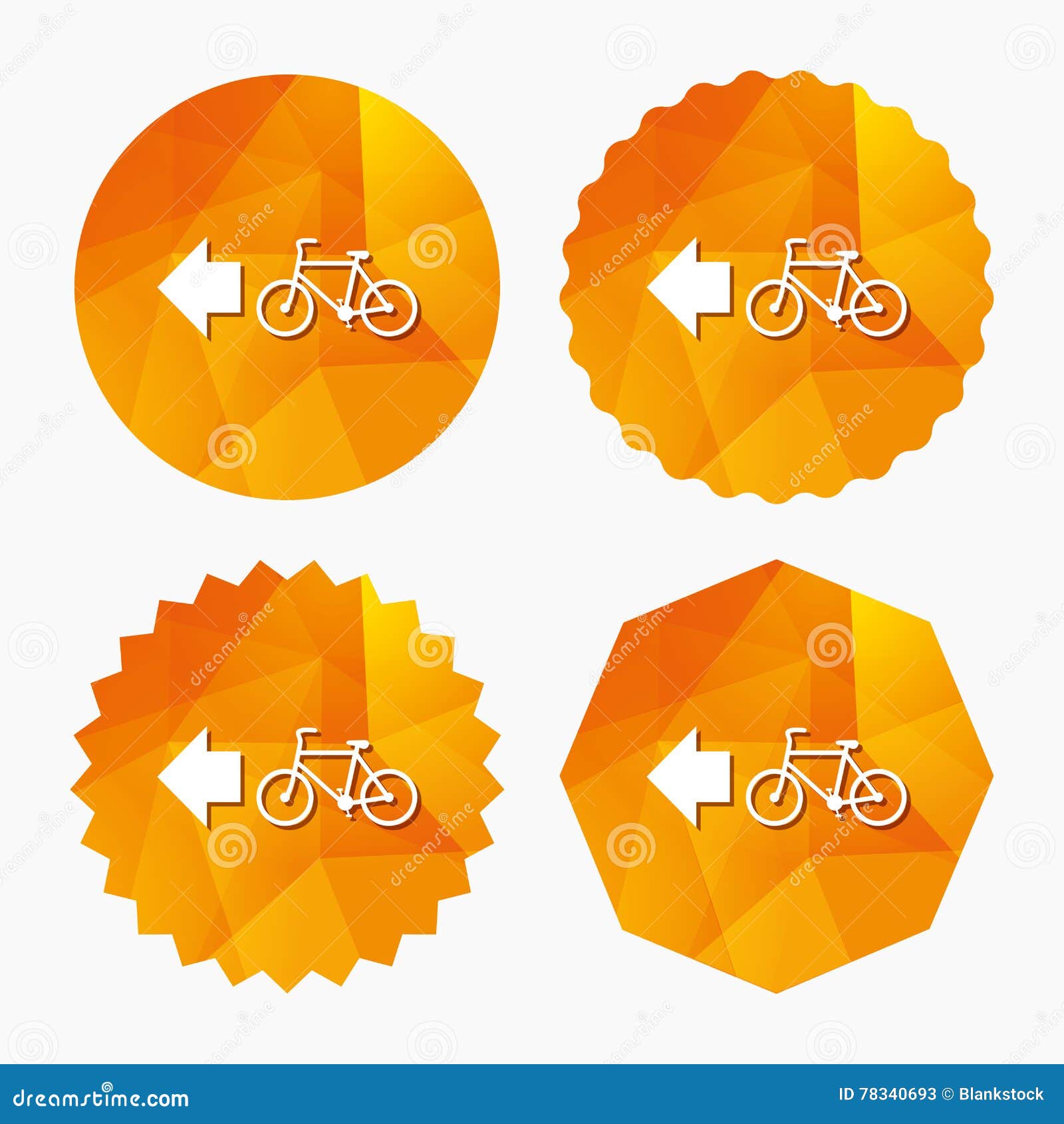 Bicycle Path Trail Sign Icon. Cycle Path Stock Vector - Illustration of ...