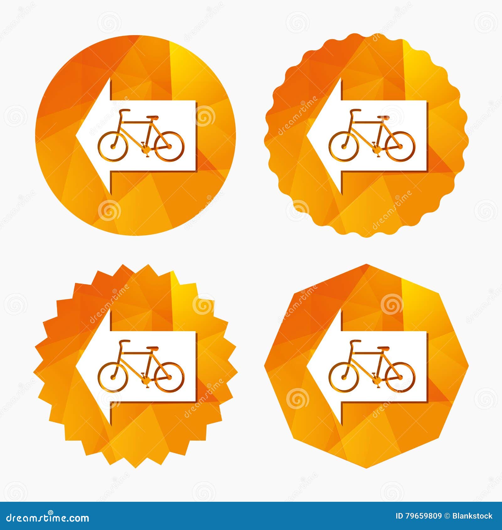 Bicycle Path Trail Sign Icon. Cycle Path Stock Vector - Illustration of ...