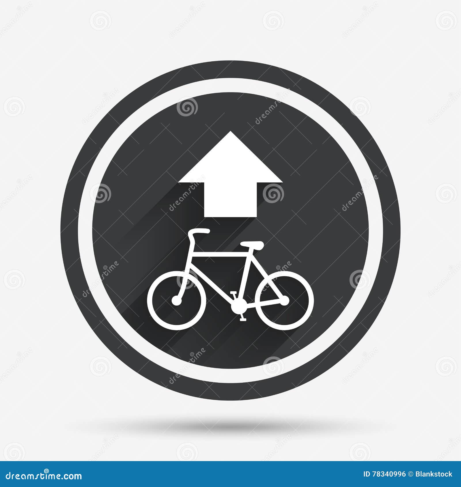 Bicycle Path Trail Sign Icon. Cycle Path Stock Vector - Illustration of ...
