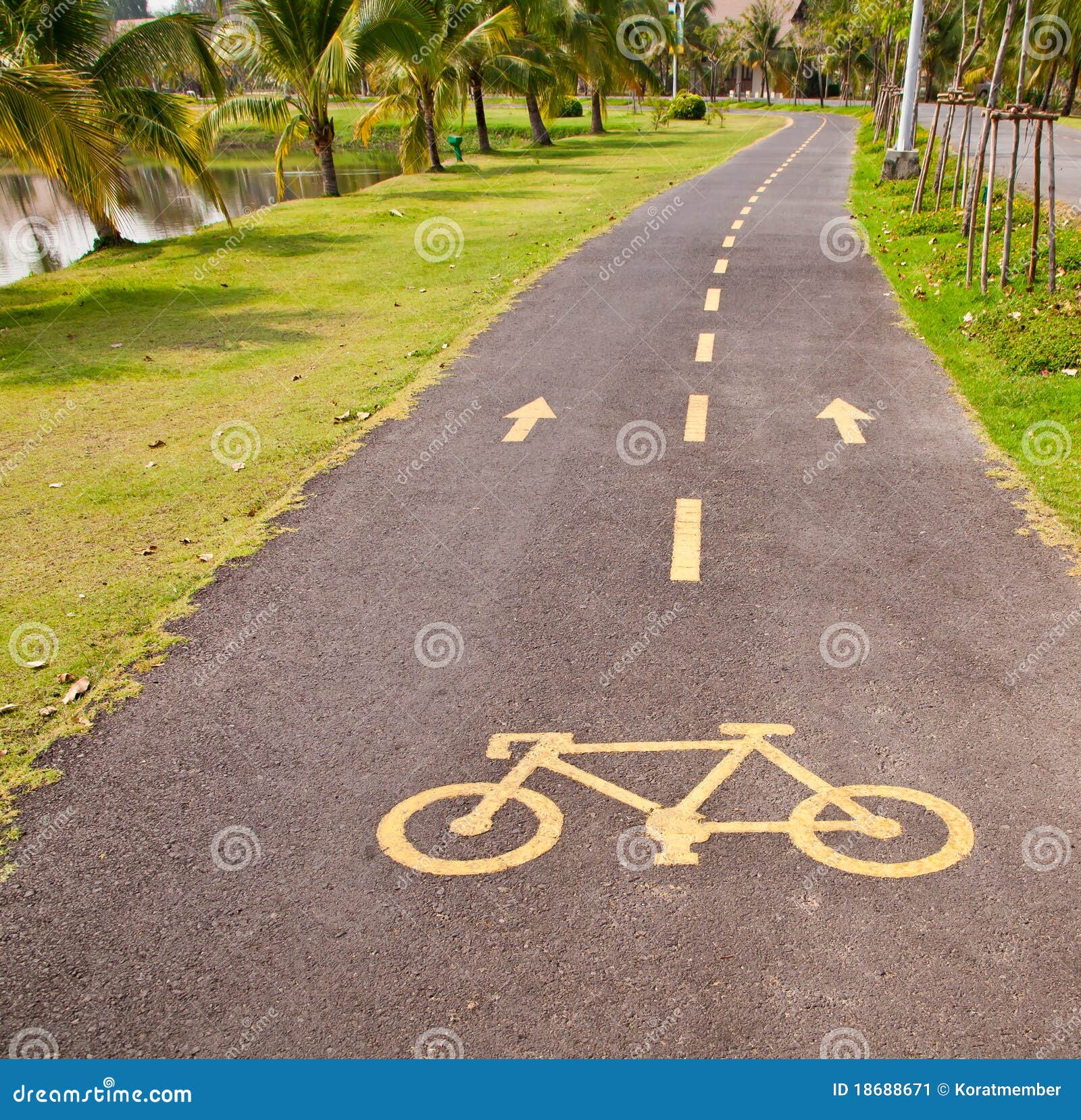 Bicycle Pathway stock image. Image of road, information - 18688671