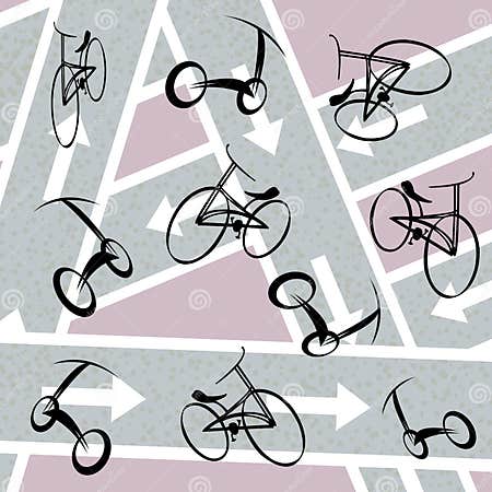 Bicycle pattern stock vector. Illustration of cycle, pattern - 18946976