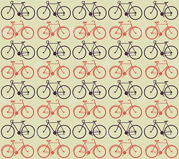 Bicycle Pattern stock vector. Illustration of retro, cycle - 24896159