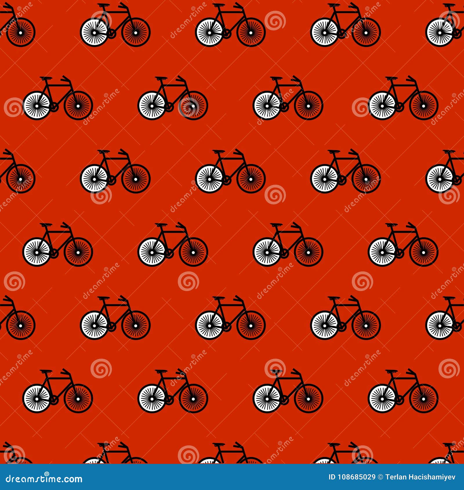 Bicycle Pattern Bike Mountain Background Theme Stock Vector ...