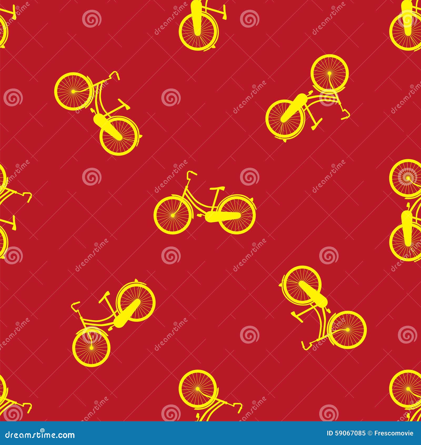 Bicycle pattern stock illustration. Illustration of golden - 59067085