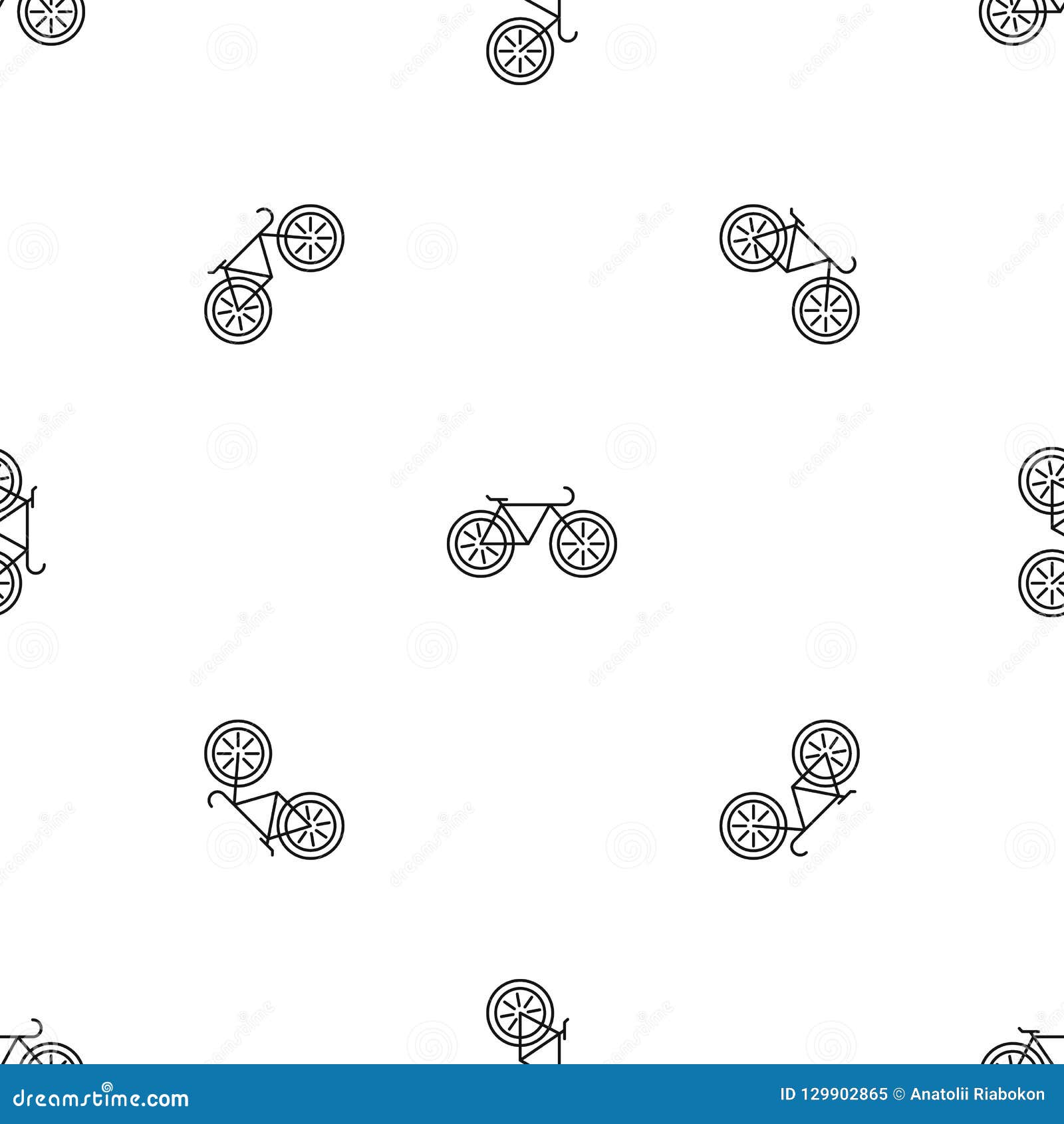 Bicycle Pattern Seamless Vector Stock Vector - Illustration of ...
