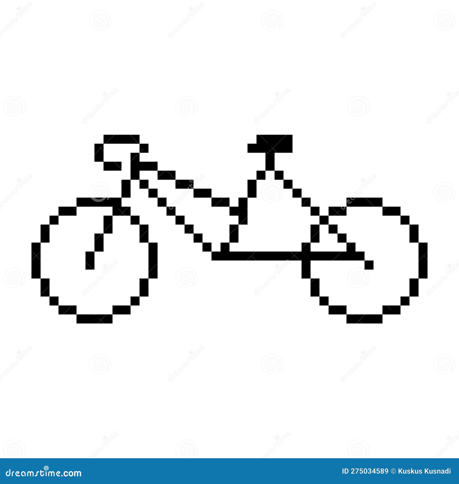 Bicycle with pixel art stock vector. Illustration of icon - 275034589