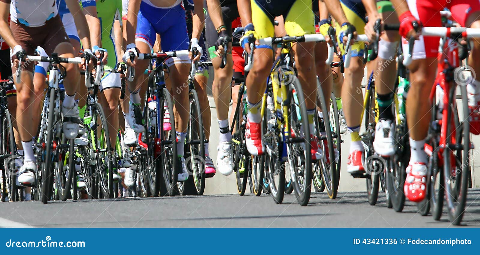 Bicycle Race with Athletes Engaged in Road Slope Stock Photo - Image of ...