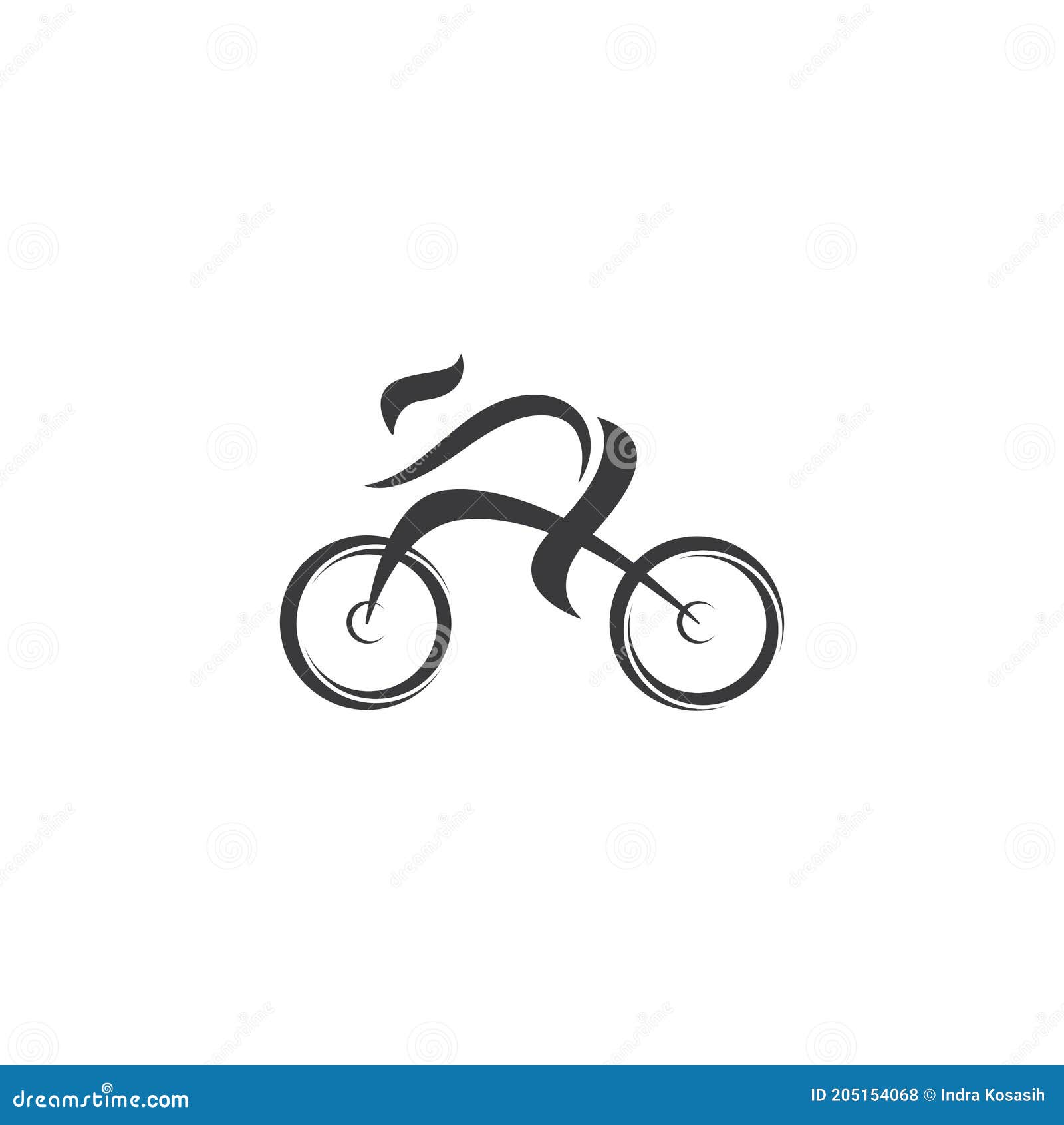 Bicycle Race Logo Vector Icon Illustration Stock Vector - Illustration ...