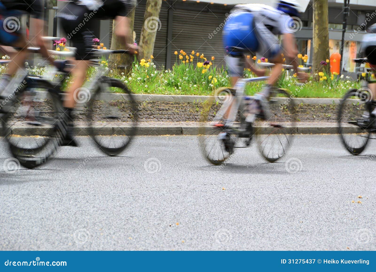 A Bicycle Race through the Streets Stock Image - Image of athletic ...