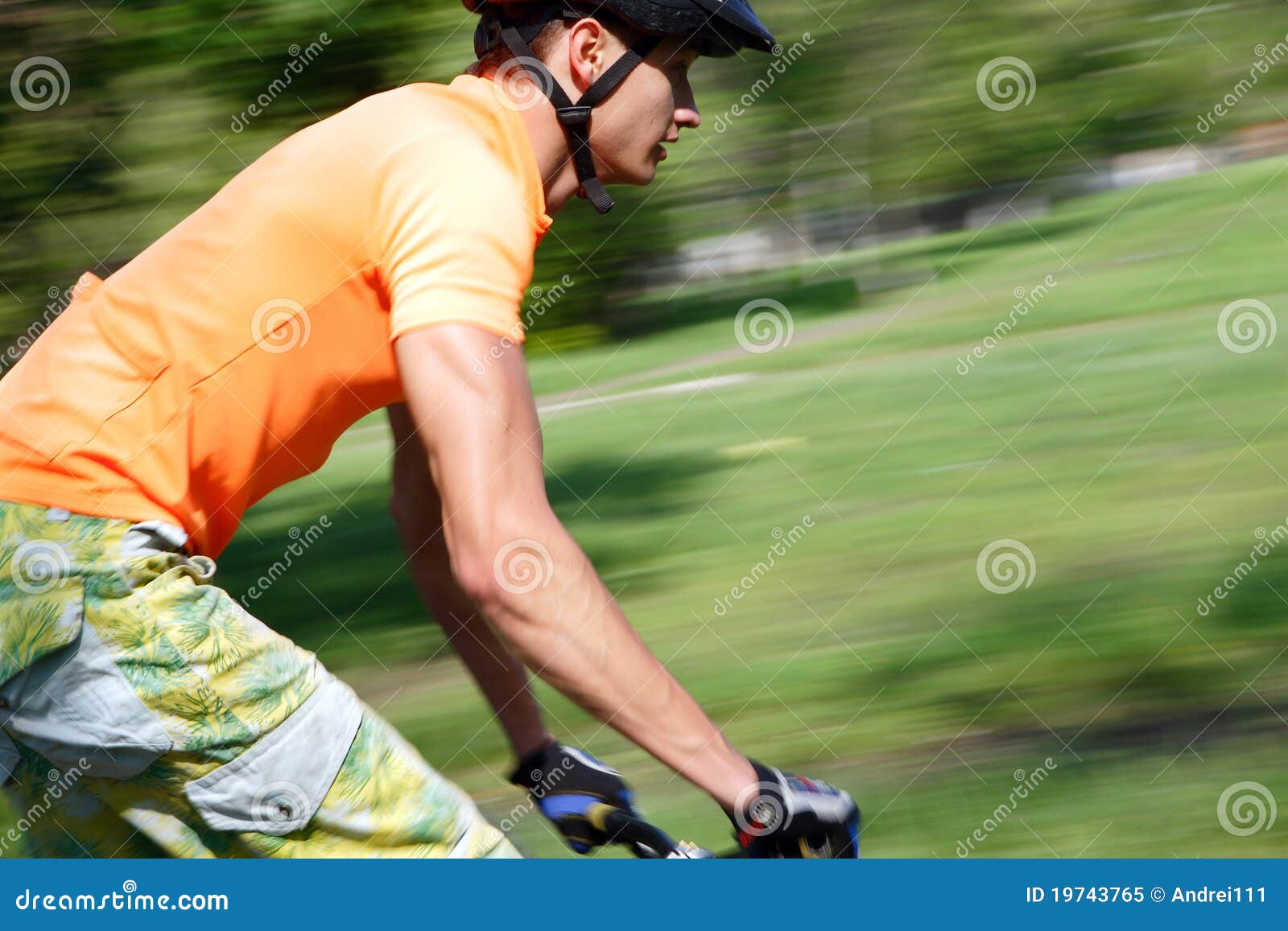 The bicycle racer in speed stock image. Image of person - 19743765