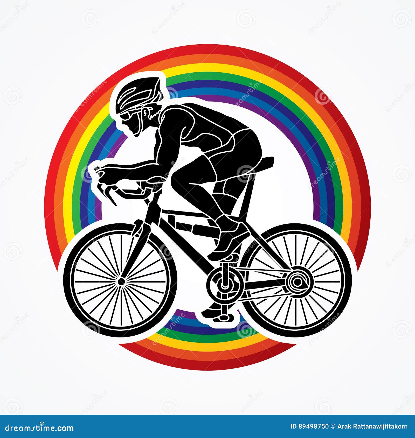 Bicycle Racing Graphic Vector Stock Vector - Illustration of cartoon ...