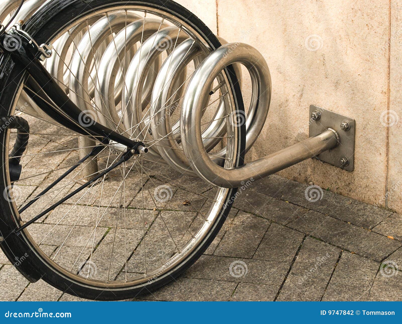 Bicycle Rack stock photo. Image of steel, spiral, transport - 9747842