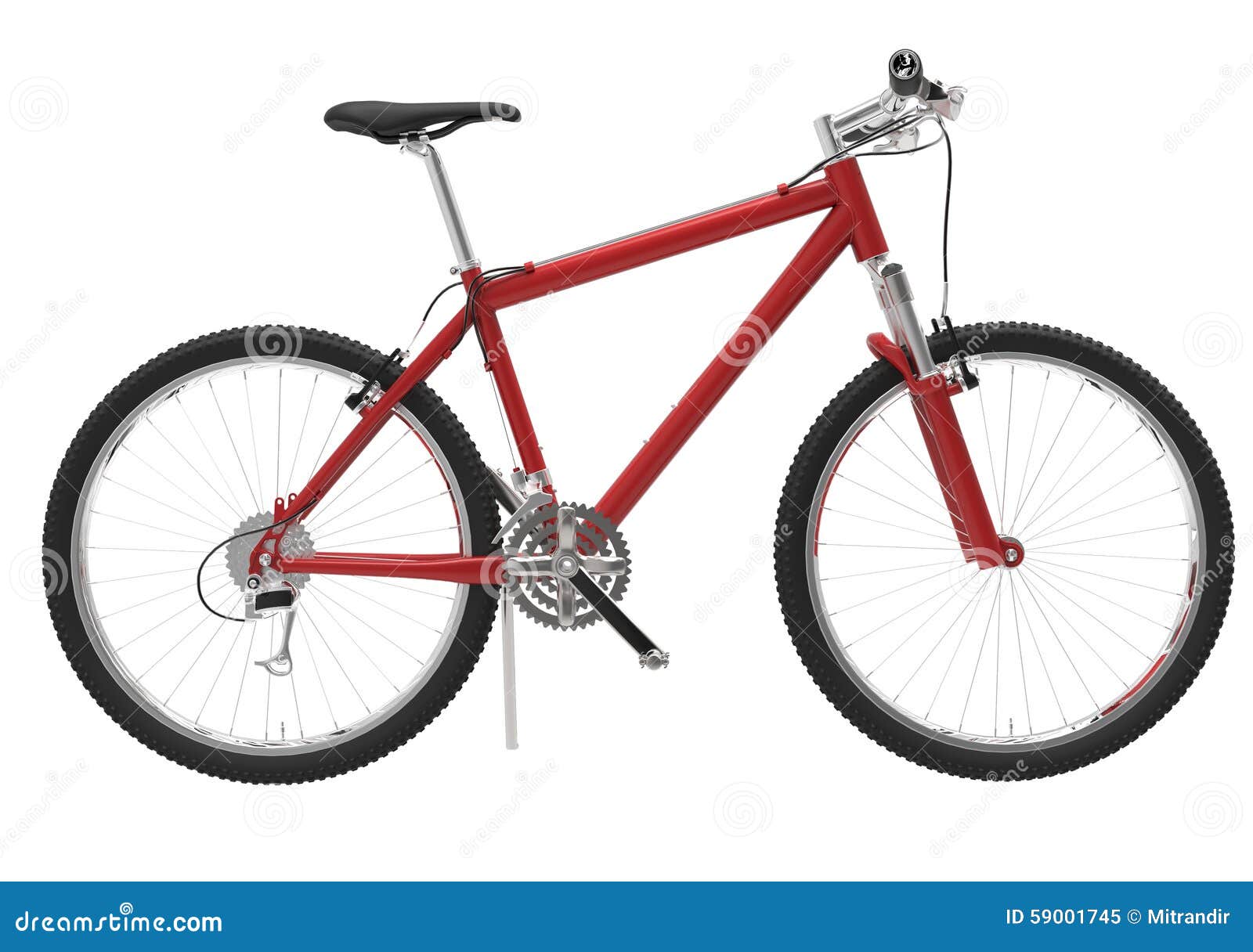 Bicycle Red - Side View stock image. Image of mountain - 59001745