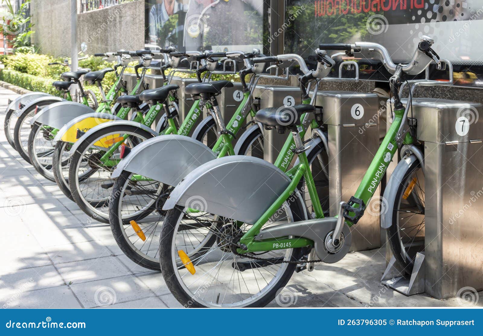 Bicycle Rental Service Station Editorial Image - Image of dock ...