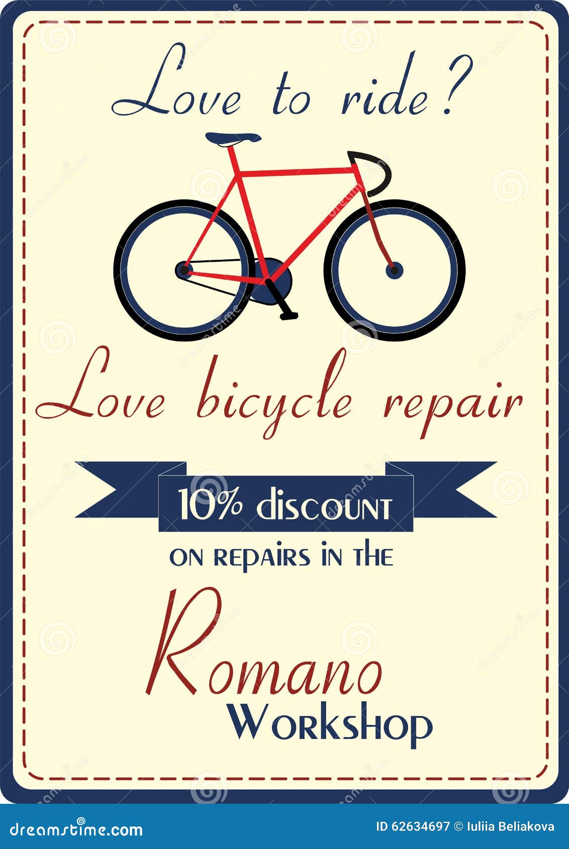 Bicycle repair poster stock vector. Illustration of biker - 62634697