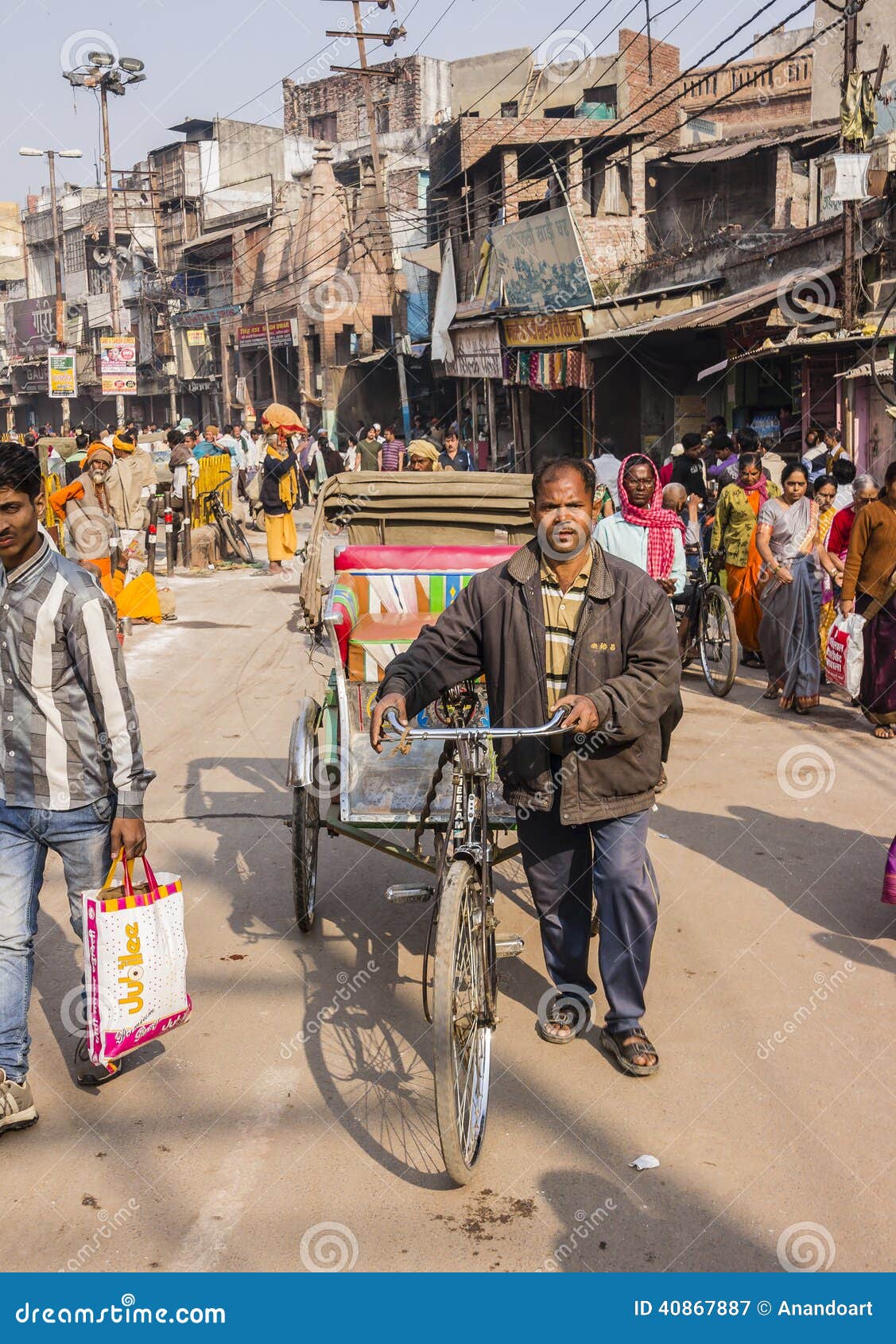 Bicycle Rickshaw in Varanasi Editorial Photography - Image of pradesh ...