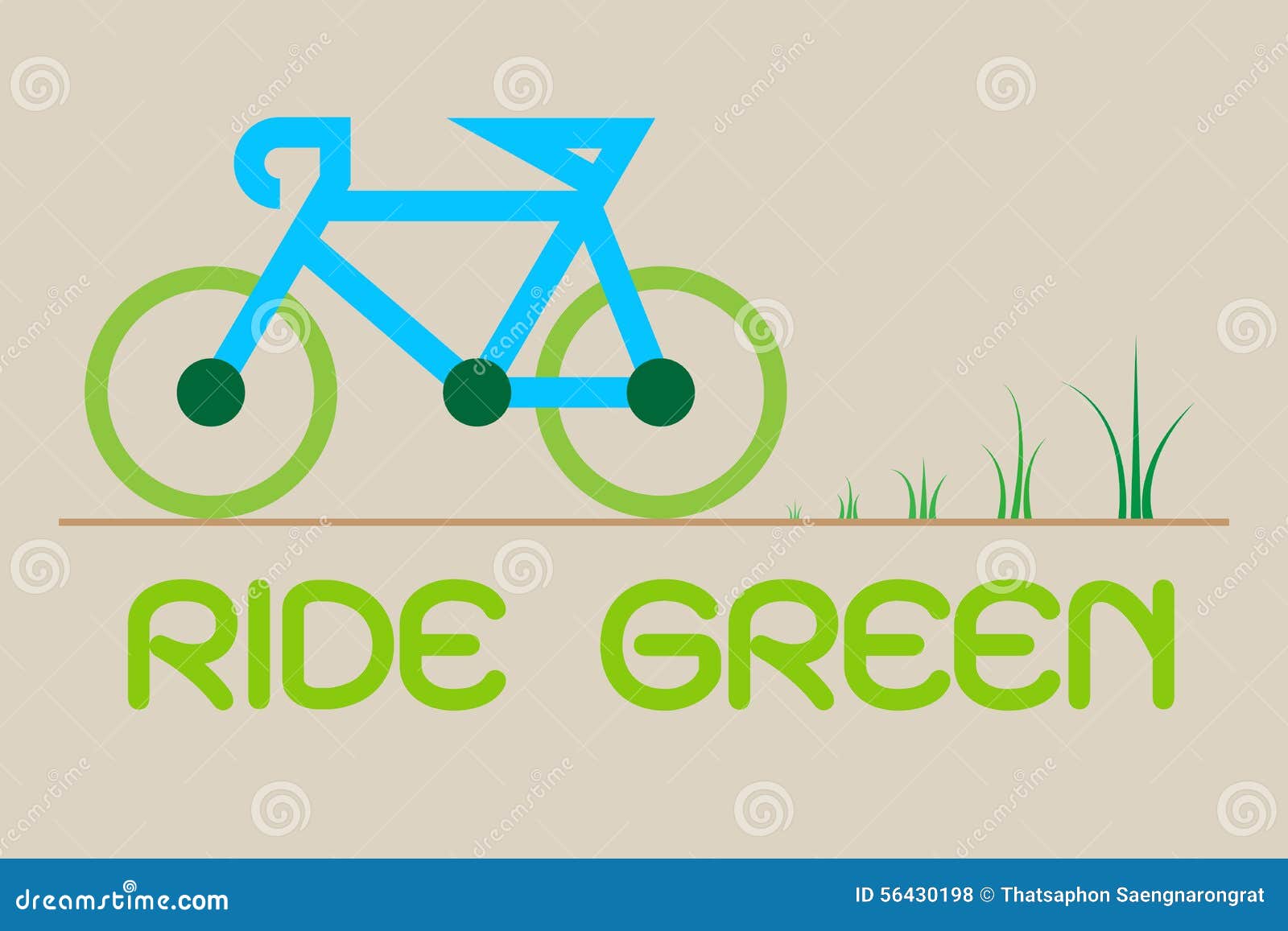Bicycle Ride for Green Eco Vector, Illustration Stock Illustration ...