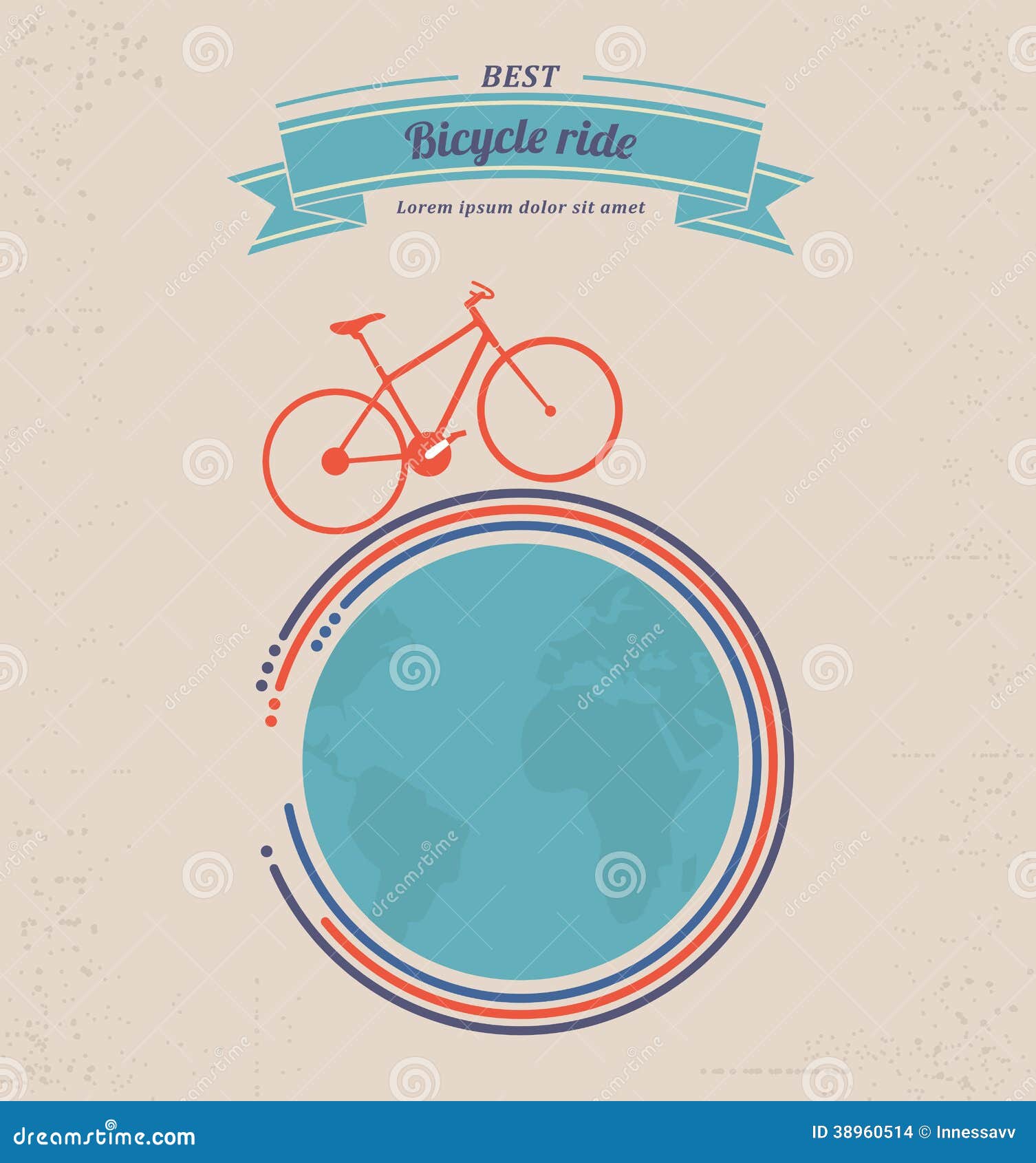 Bicycle ride Poster stock vector. Illustration of ride - 38960514