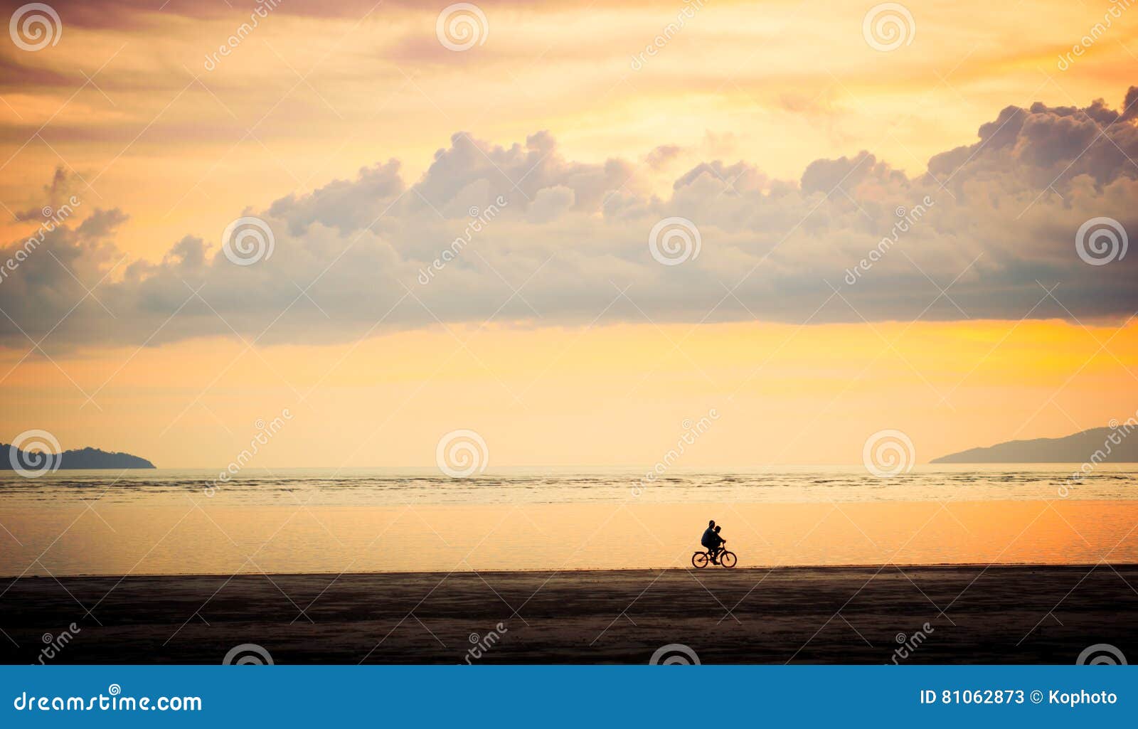 Bicycle Ride at Sunset stock image. Image of ride, people - 81062873